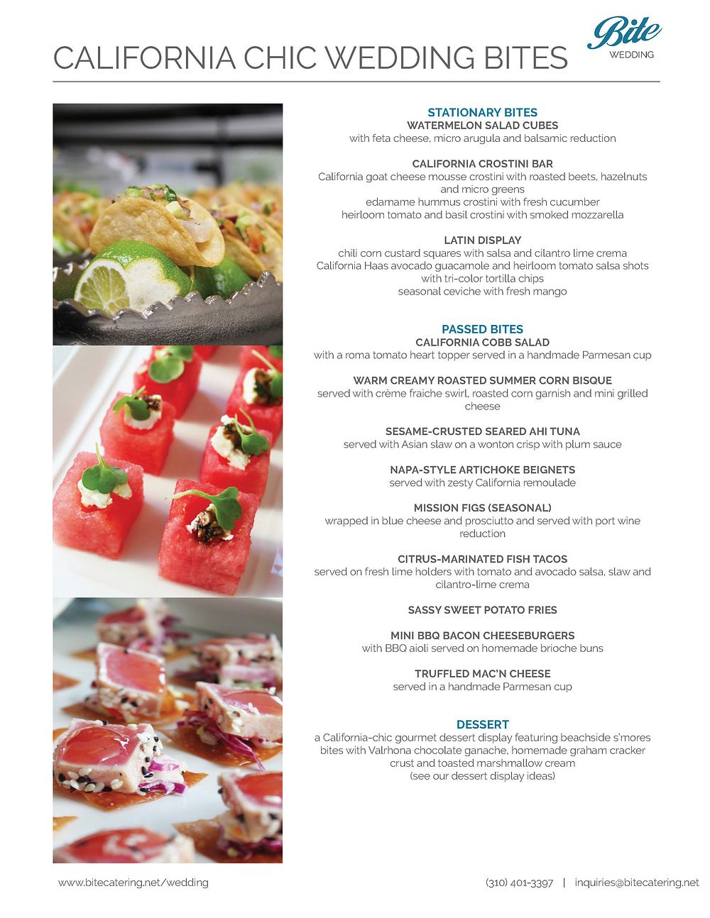 Los Angeles Cocktail Party Catering | Bite Catering Couture