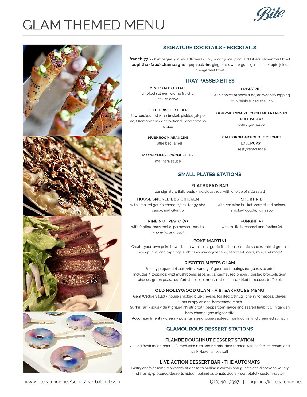 Los Angeles Bar and Bat Mitzvah Catering Catering | Bite Catering Couture