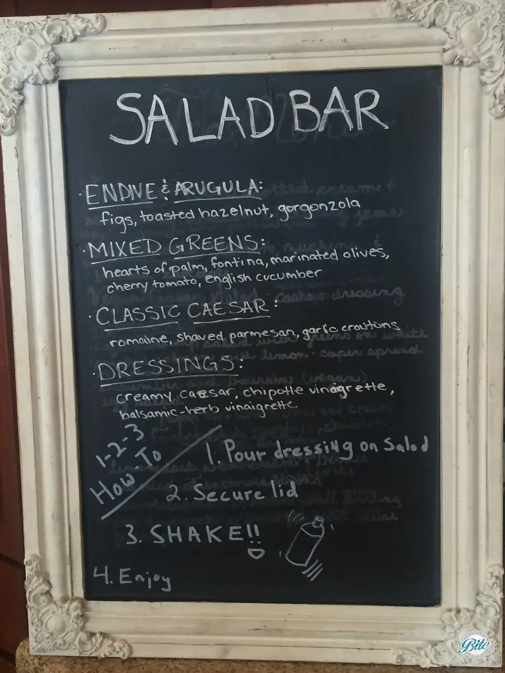 Salad Bar Sign + Instructions for Salad Shakers | Bite Catering Los Angeles