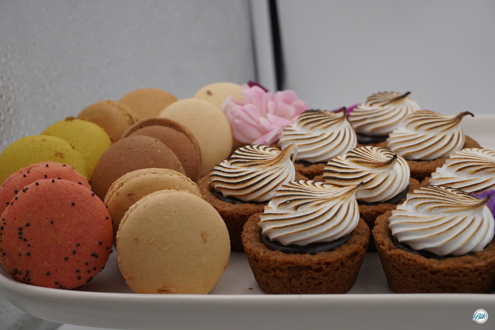 Assorted Dessert Bites on White Tray